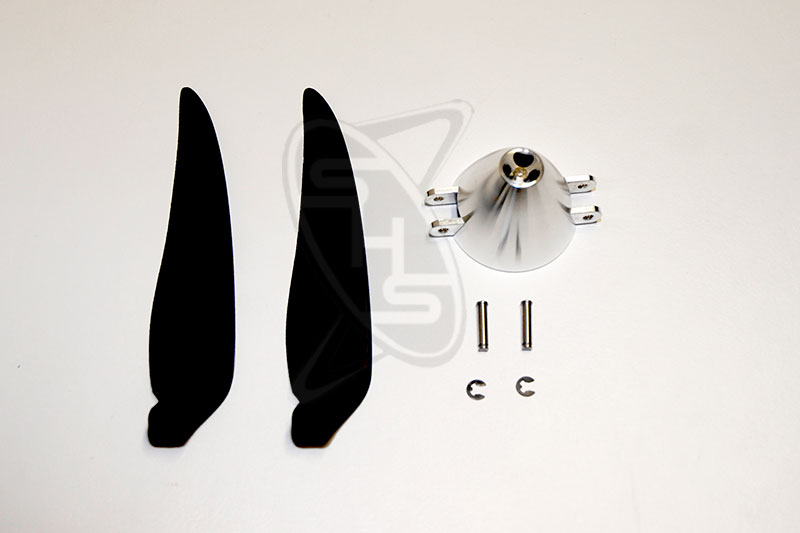 Falten power 10″X6″ folding propeller with 38mm Aluminum Spinner ...