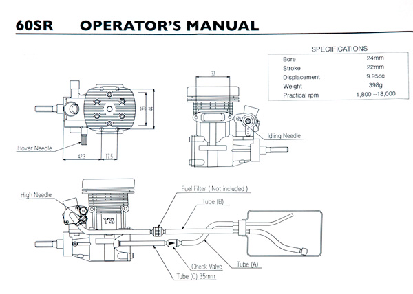YS 60SR Helicopter Engine – Singapore Hobby